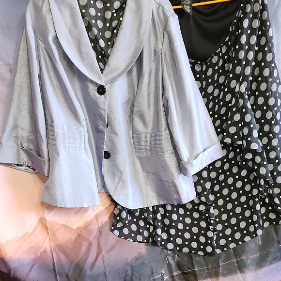 Dana Kay | Skirts | Nwt Dana Kay Silver And Black Polka Dot Skirt Set ...